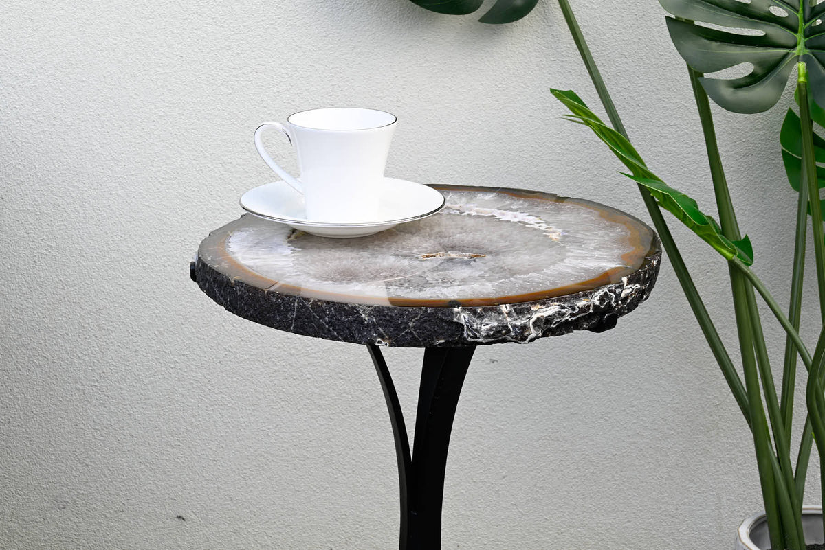 Natural Agate Sidetable - 56cm Tall - #TANATU-15004 – Gemstone ...