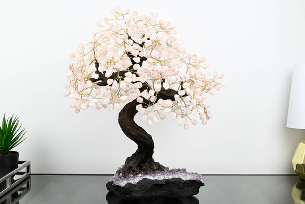 Rose Quartz Trees – Gemstone Creations Australia